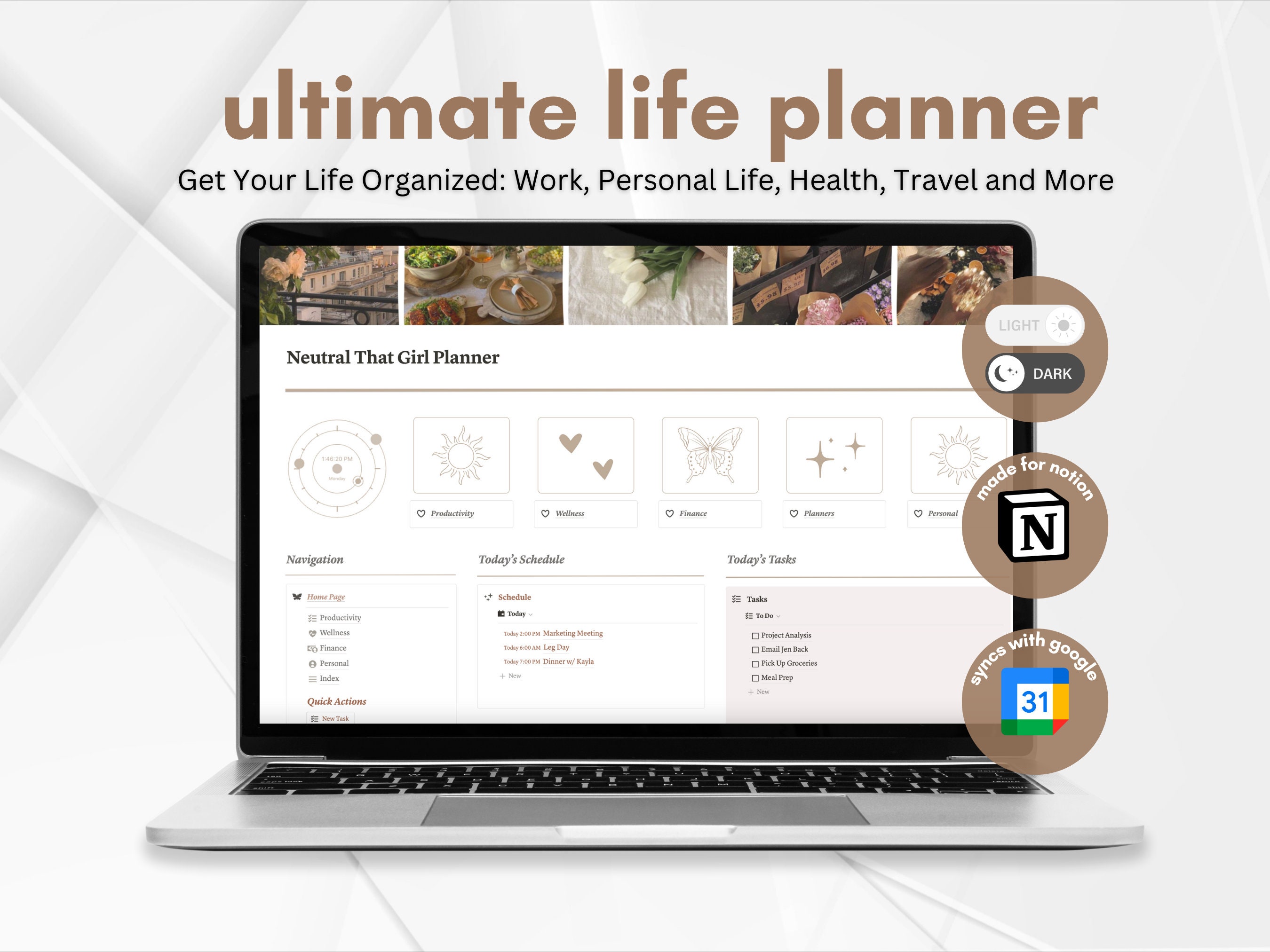 Notion Life Planner | Notion Planner Template | Notion Dashboard ...