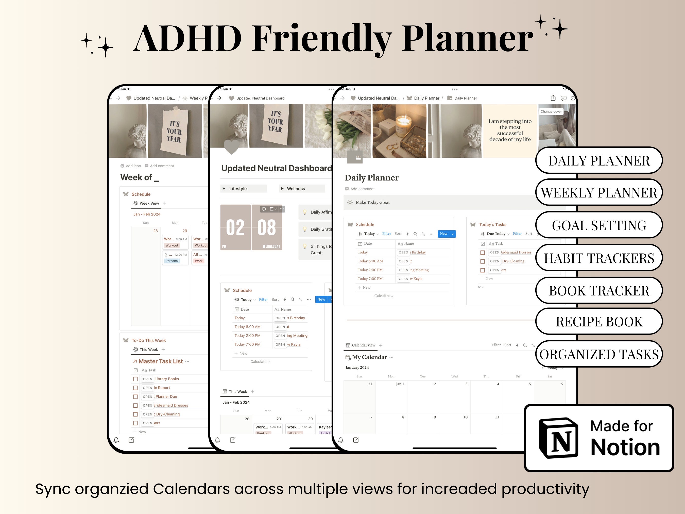 Notion Planner | All-in-one Notion Template | Notion Second Brain ...