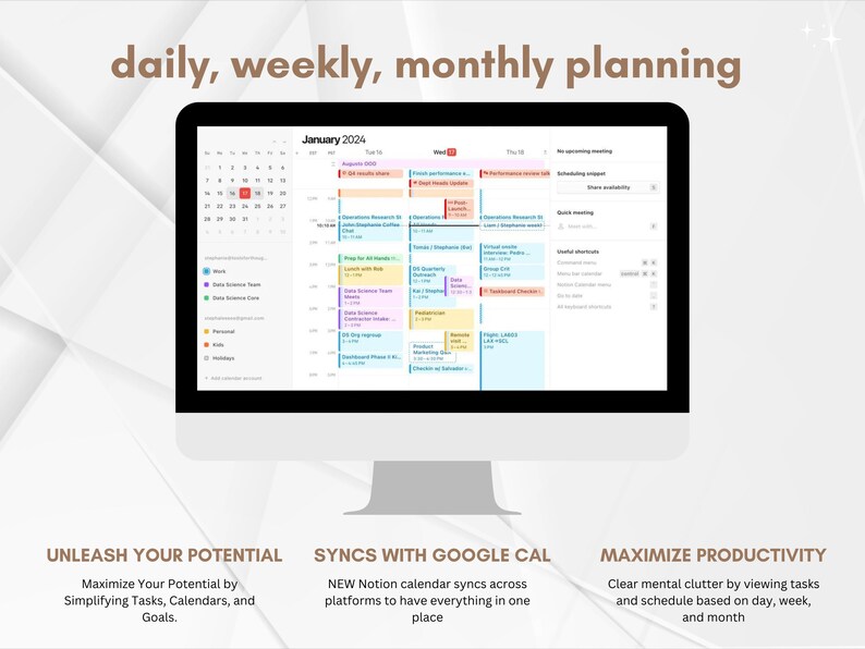 Notion Life Planner | Notion Planner Template | Notion Dashboard ...