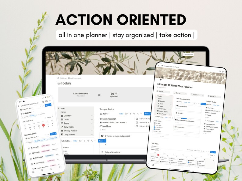 Notion Life Planner 12 Week Planner Notion Planner Template Notion ...