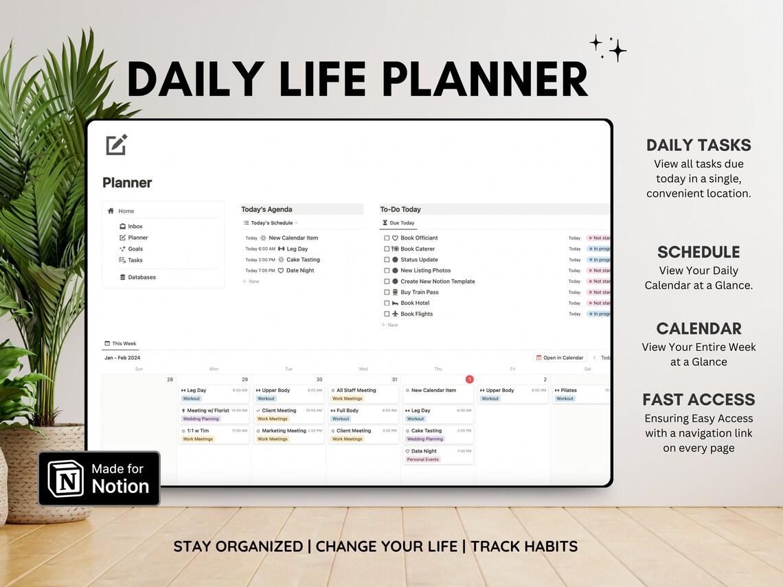 Notion Life Planner Notion Planner Template Notion Dashboard Digital ...