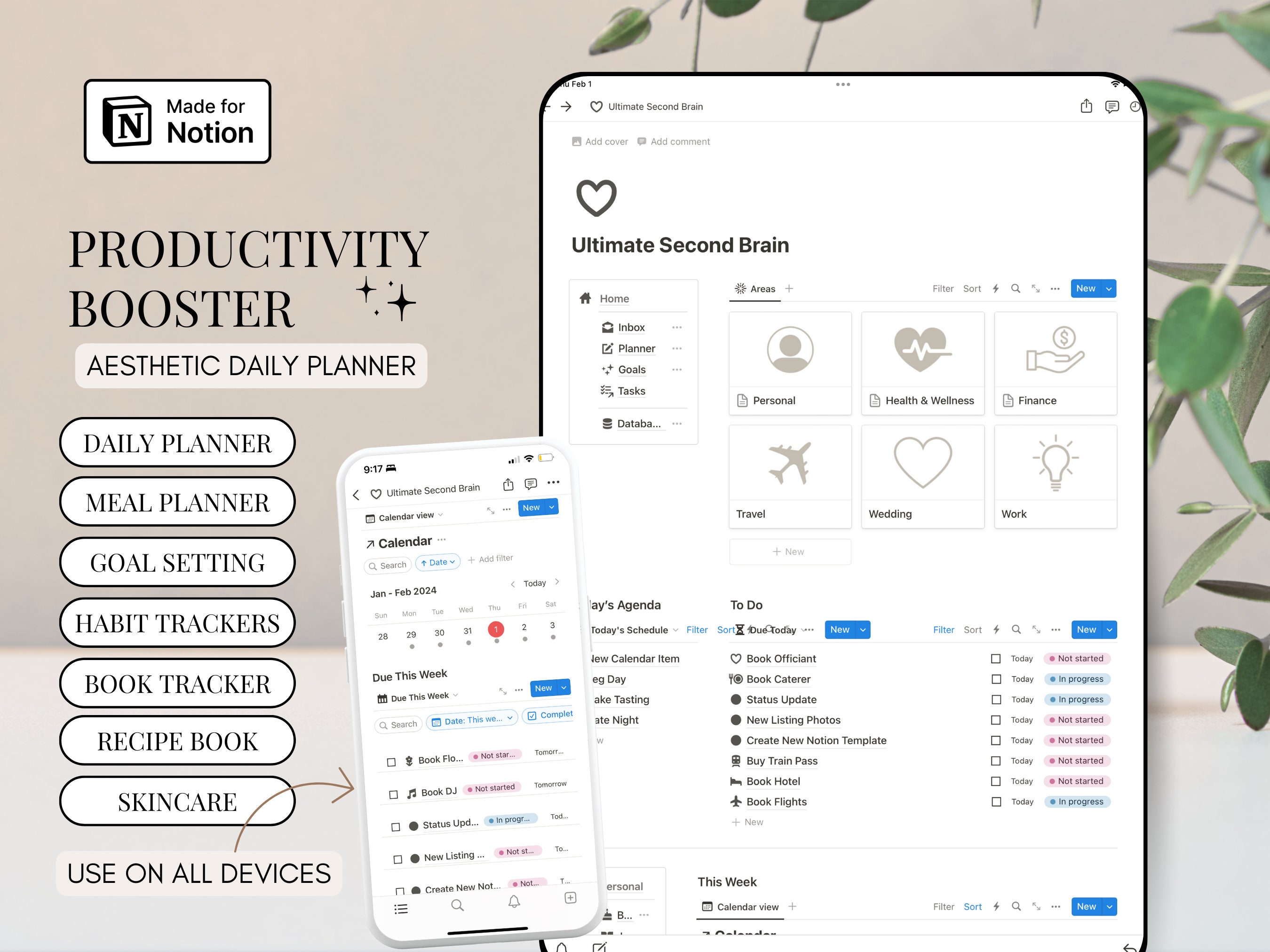 Notion Life Planner Notion Planner Template Notion Dashboard Digital ...