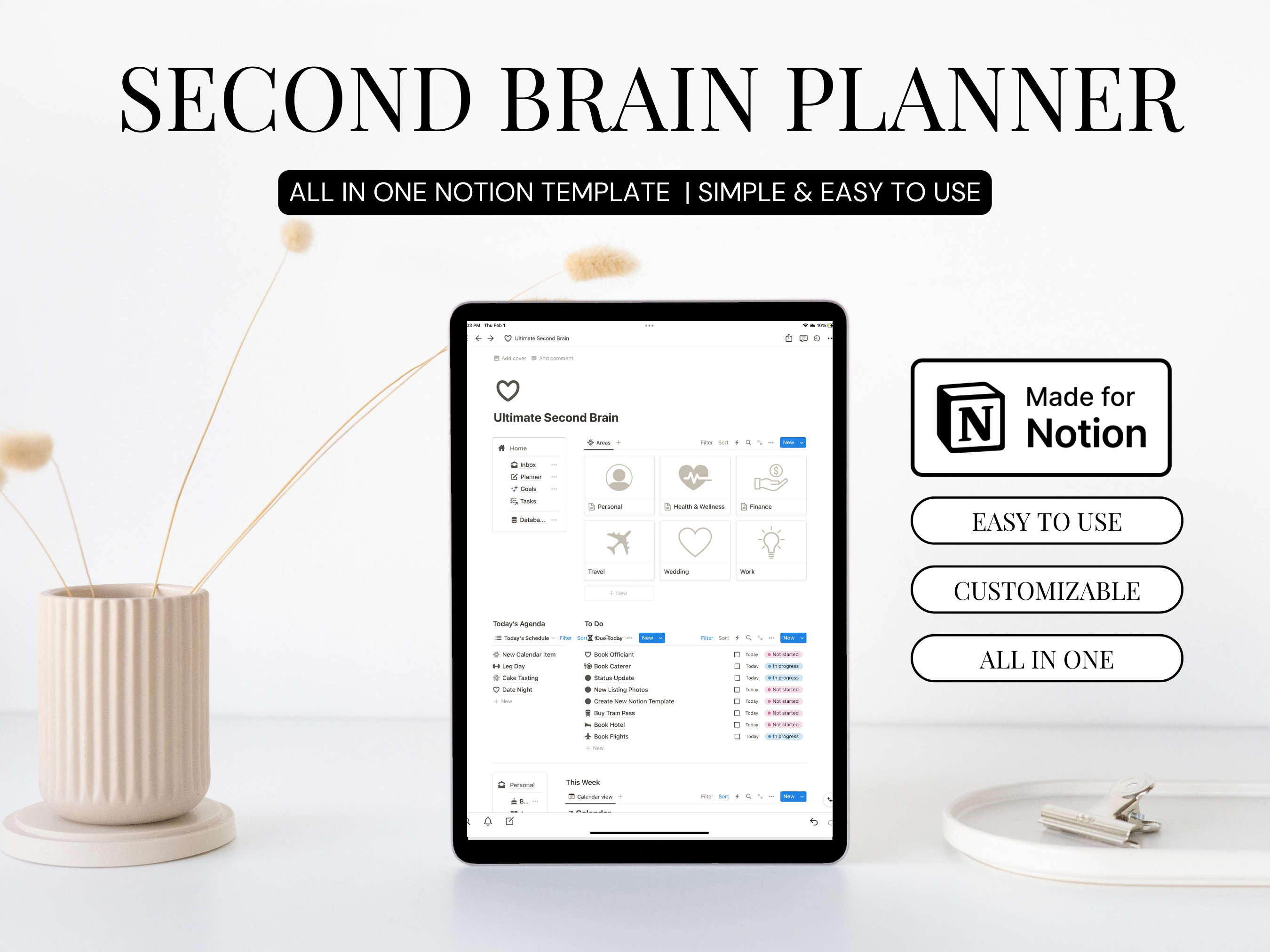 Notion Life Planner Notion Planner Template Notion Dashboard Digital ...