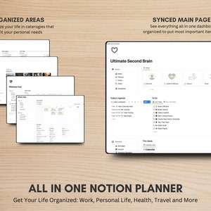 Notion Life Planner | ADHD Notion Planner Template | Notion Dashboard | Digital Planner | Second ...