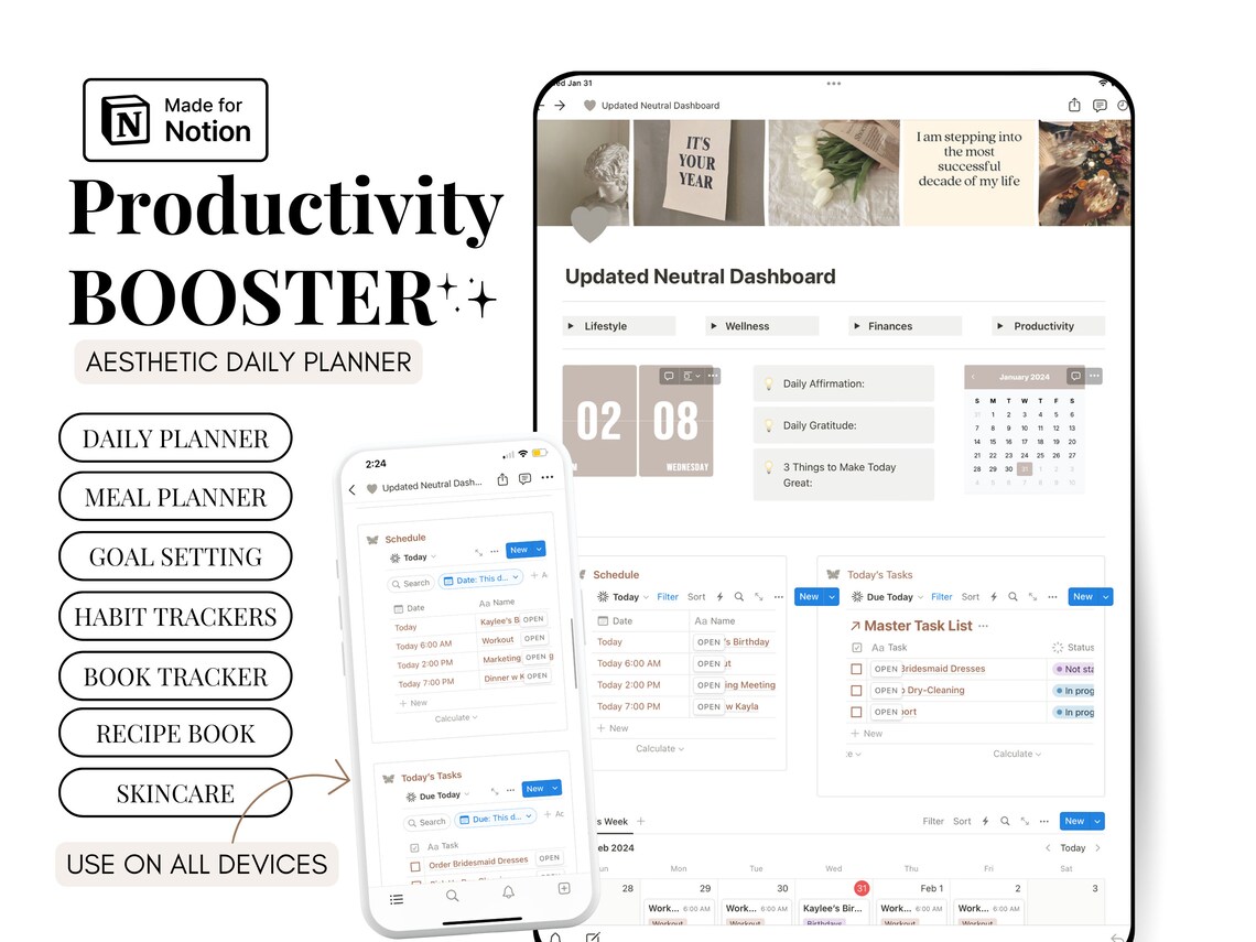 Notion Planner | All-in-one Notion Template | Notion Second Brain ...