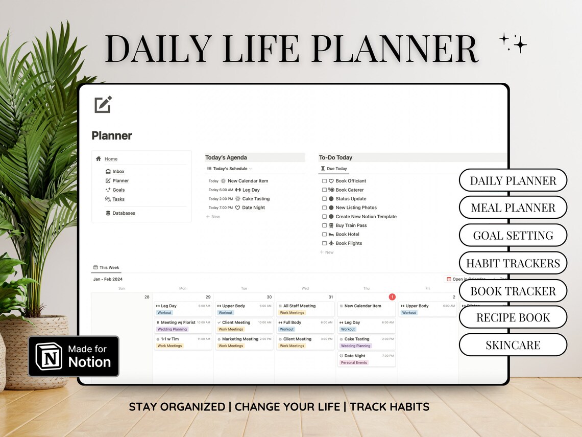Notion Life Planner Notion Planner Template Notion Dashboard Digital ...