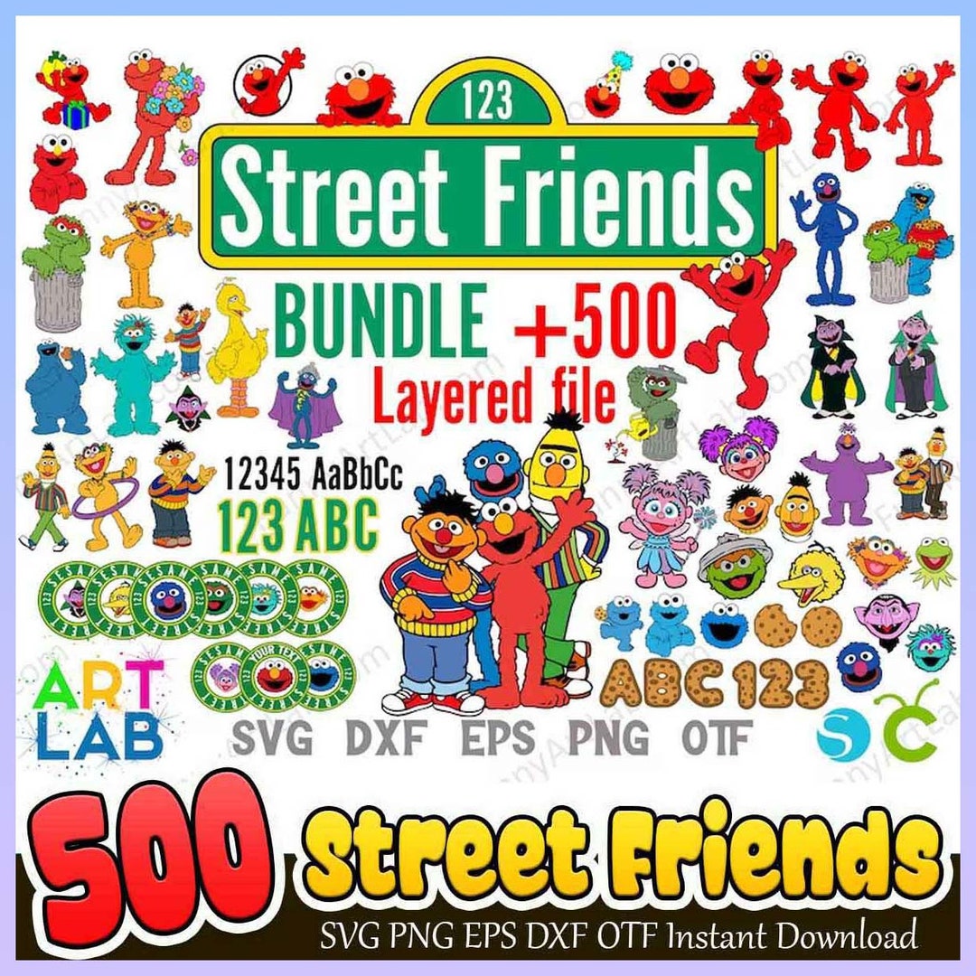 Fan Art License Street Friends Bundle, Street PNG Clipart, Street SVG ...