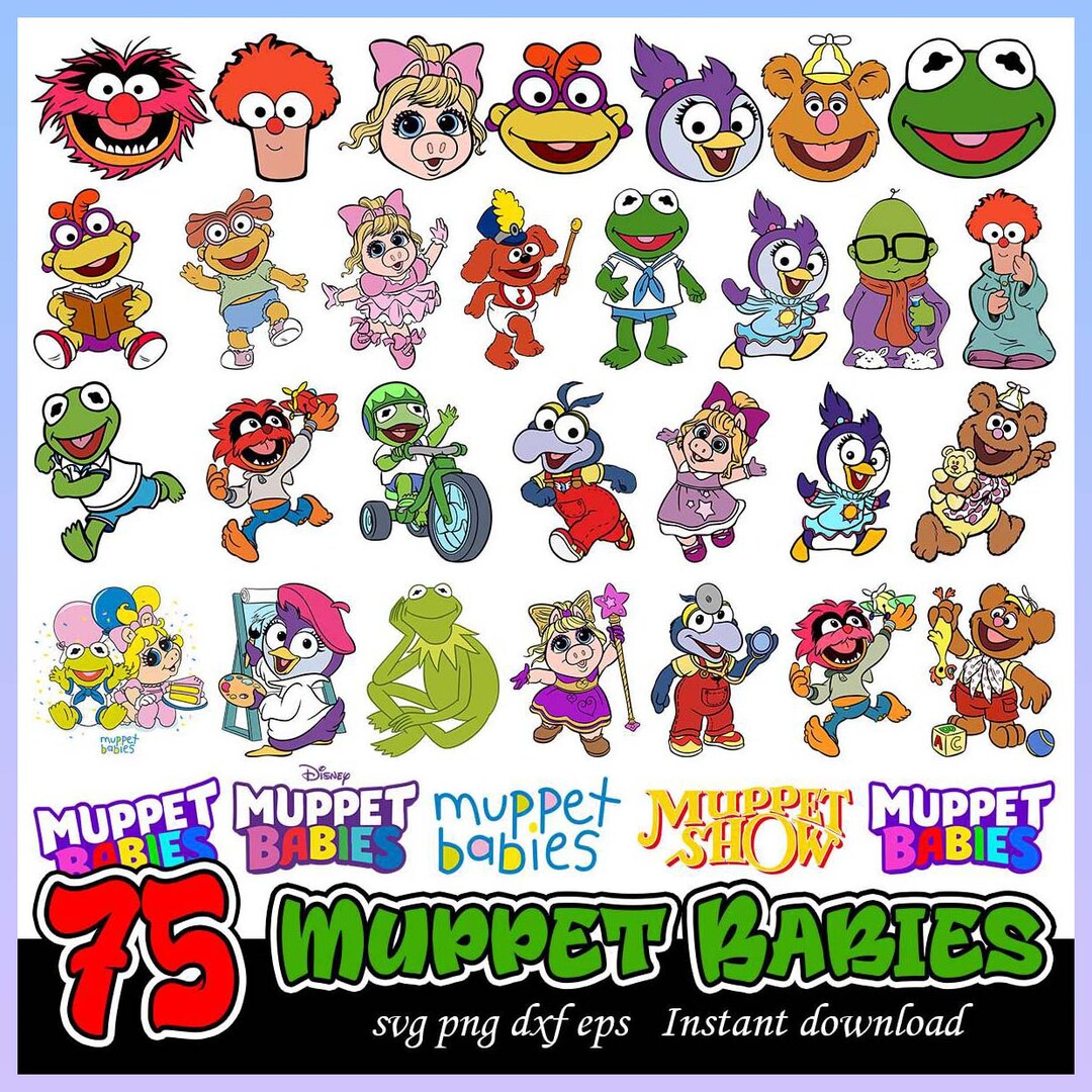 75 Muppets Svg Bundle, Muppets Babies SVG Cut Files for Cricut ...