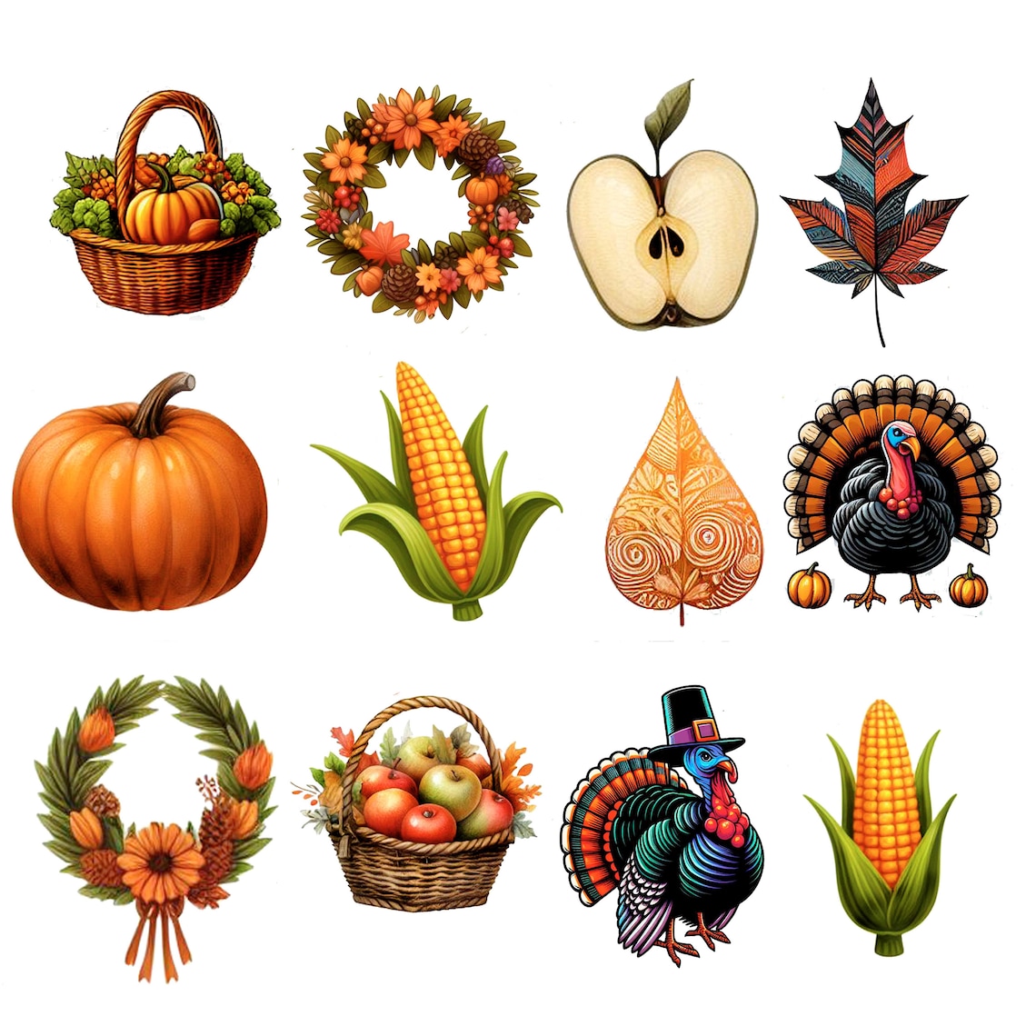 Thanksgiving Clipart, Greetings, Turkey Day, Fall Colors, Autumn Leaves ...