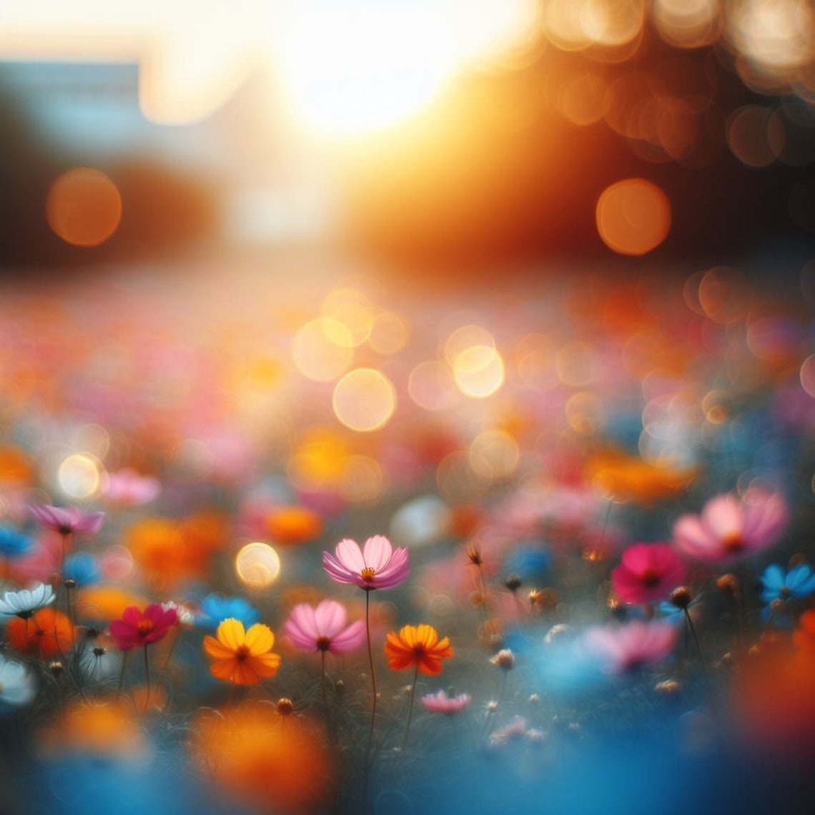 Field of Flowers, Abstract Impressionist Flowers Background - Etsy