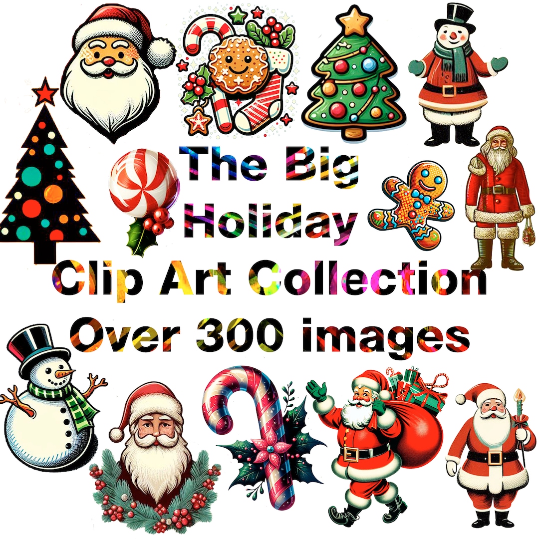 300 Holiday Clipart Images for All Your Holiday Cheer! Santa, Snowmen ...