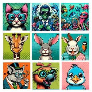 Kooky Animals, Cute and Quirky Animal Clipart, Elephants, Giraffes ...