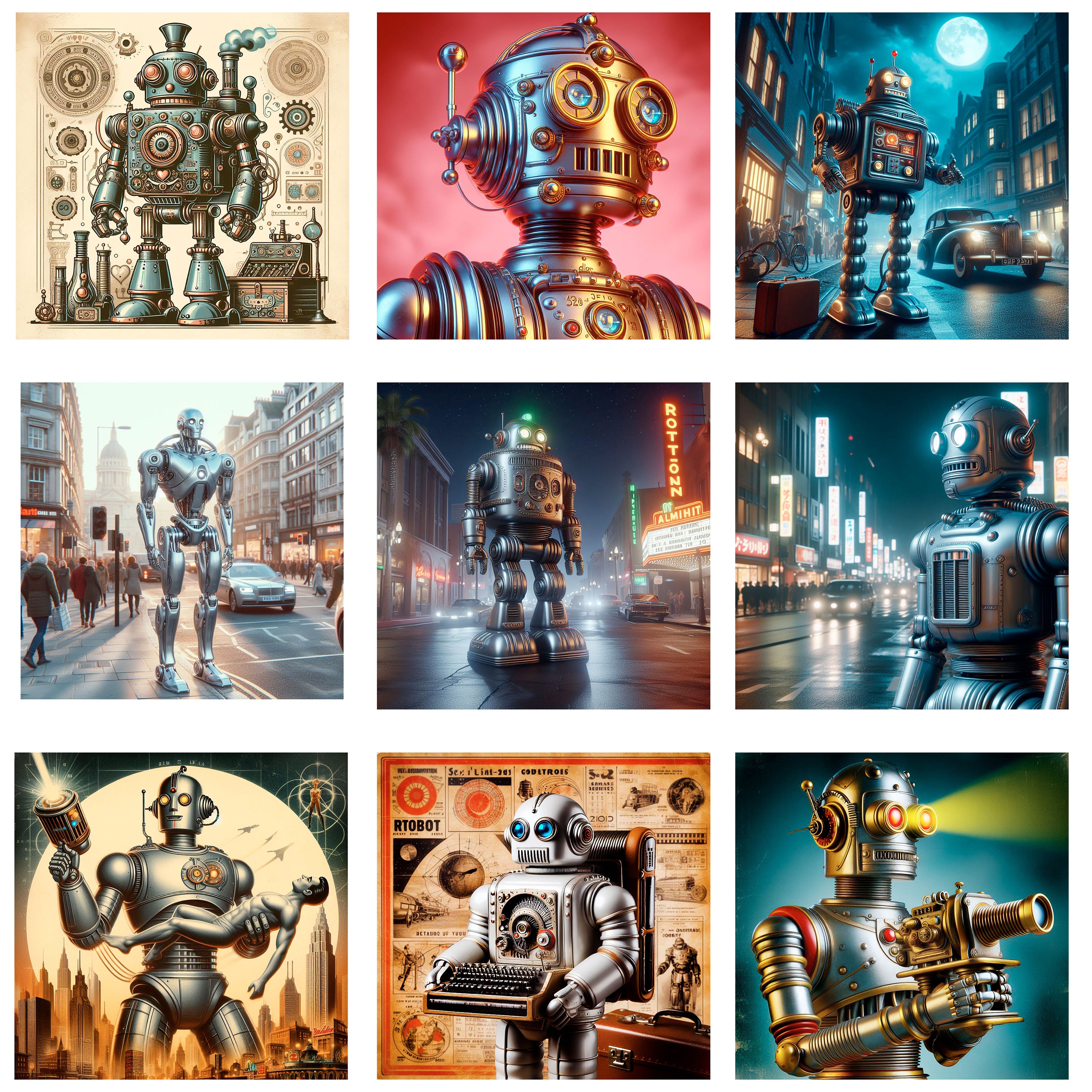 Retro & Steampunk Robots: Where History Meets Tomorrow - Etsy