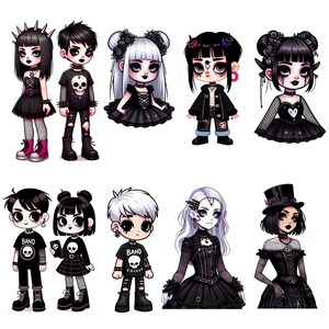 Spook Squad Goth Kids, Goth Clipart, Goth Kids PNG - Etsy