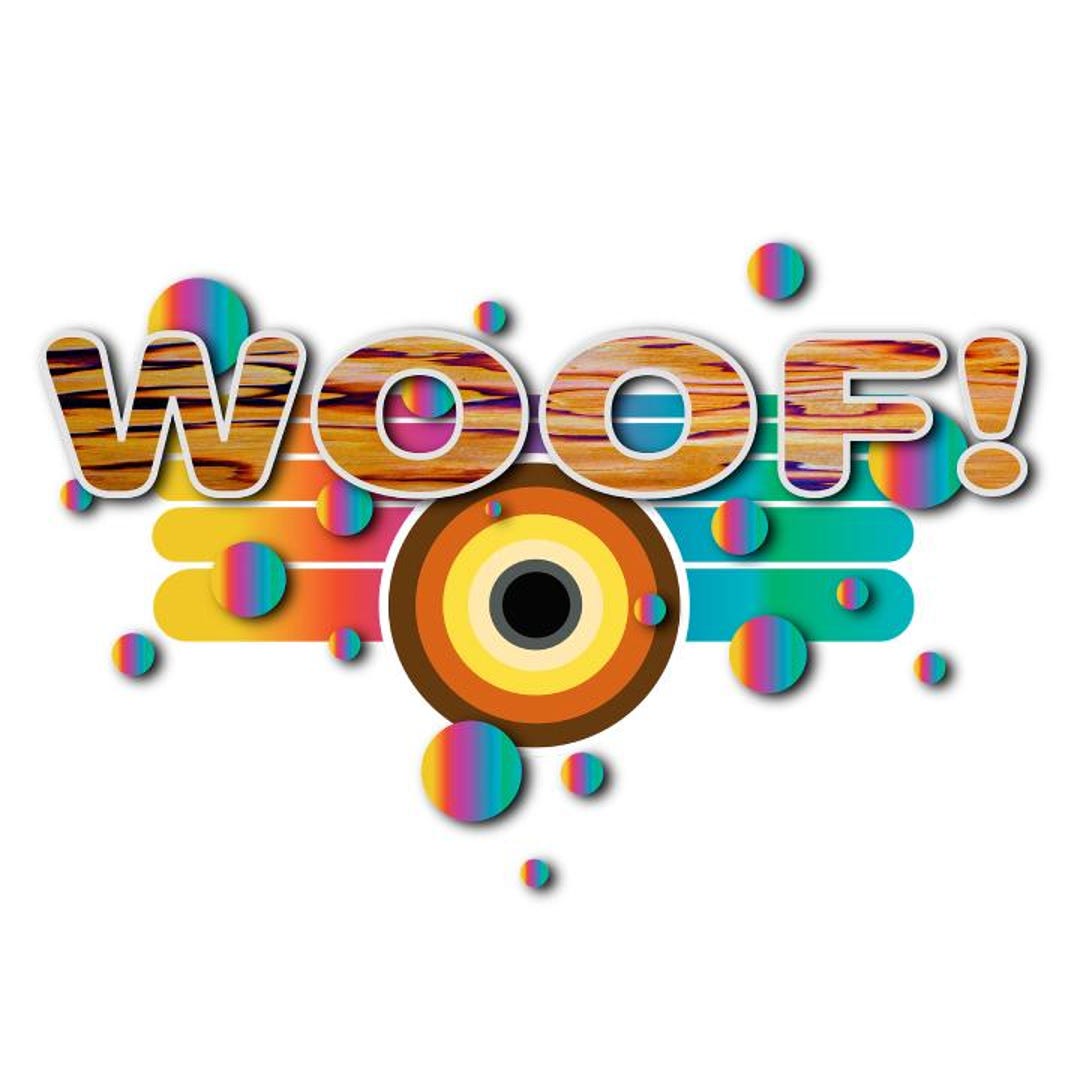 WOOF! Bear Pride Pop Art Print | Vibrant Dog Lover Digital Wall Art ...