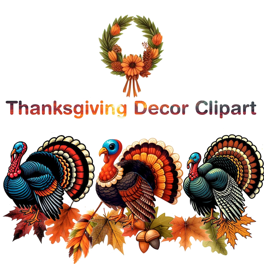 Thanksgiving Clipart, Greetings, Turkey Day, Fall Colors, Autumn Leaves ...