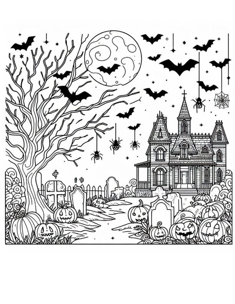Enter the Thrills: Haunted Mansion Coloring Pages, Haunted Mansion ...