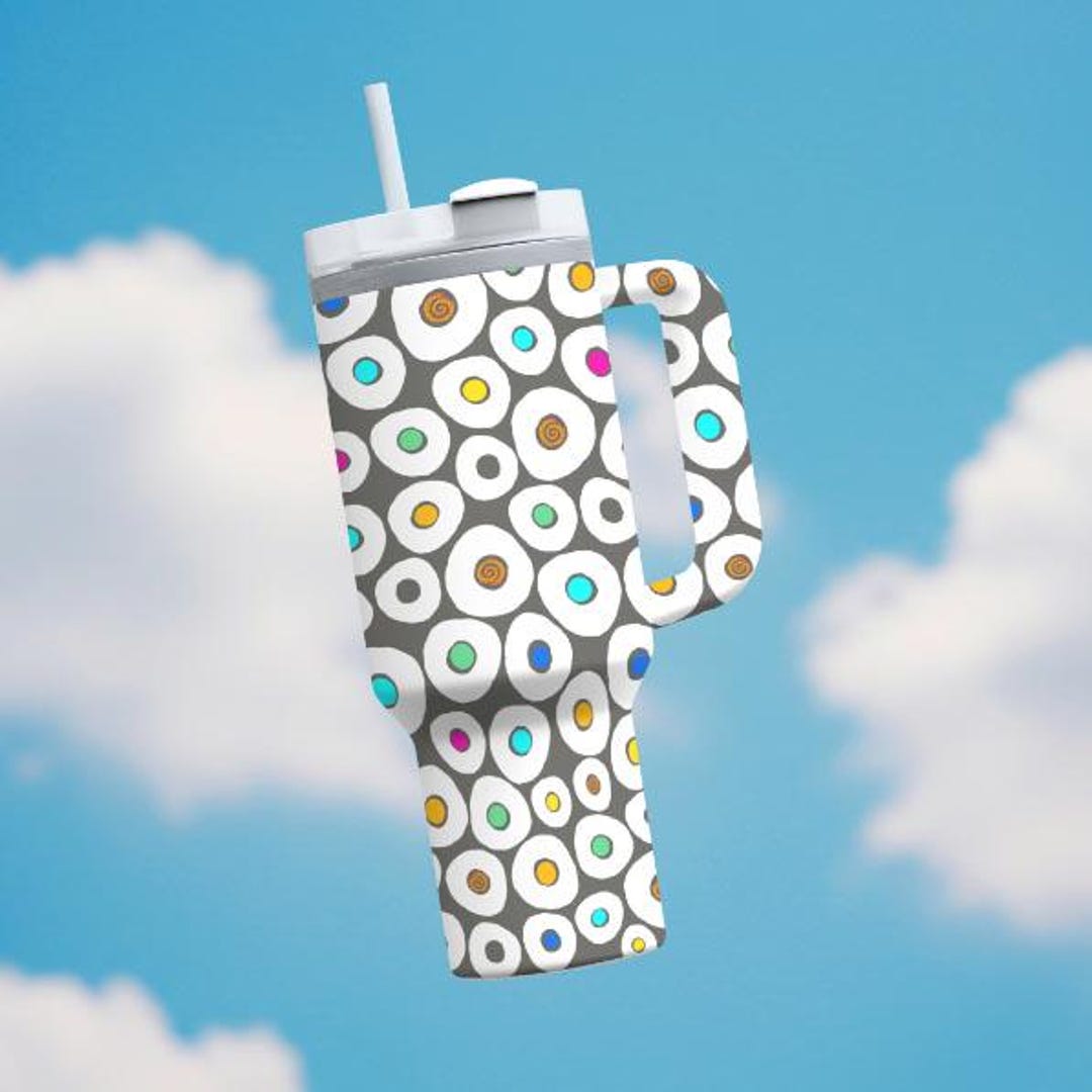 Organic Pebble Pop 40 Oz Tumbler Wrap | Whimsical Filled Circles ...