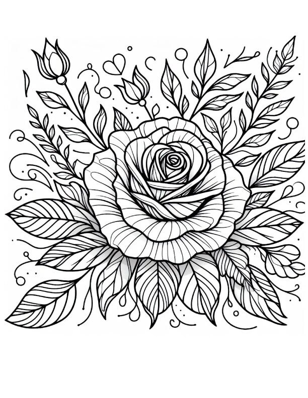 Bloom With Creativity: Rose Coloring Pages, Beautiful Roses, Rose ...