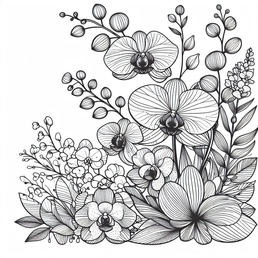 Unleash Your Inner Zen: Orchid Coloring Pages, 10 Orchid Coloring Pages ...