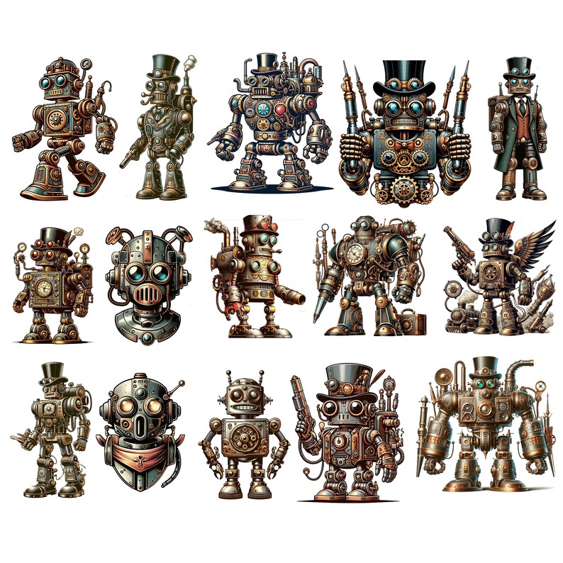 Retro & Steampunk Robots: Where History Meets Tomorrow - Etsy