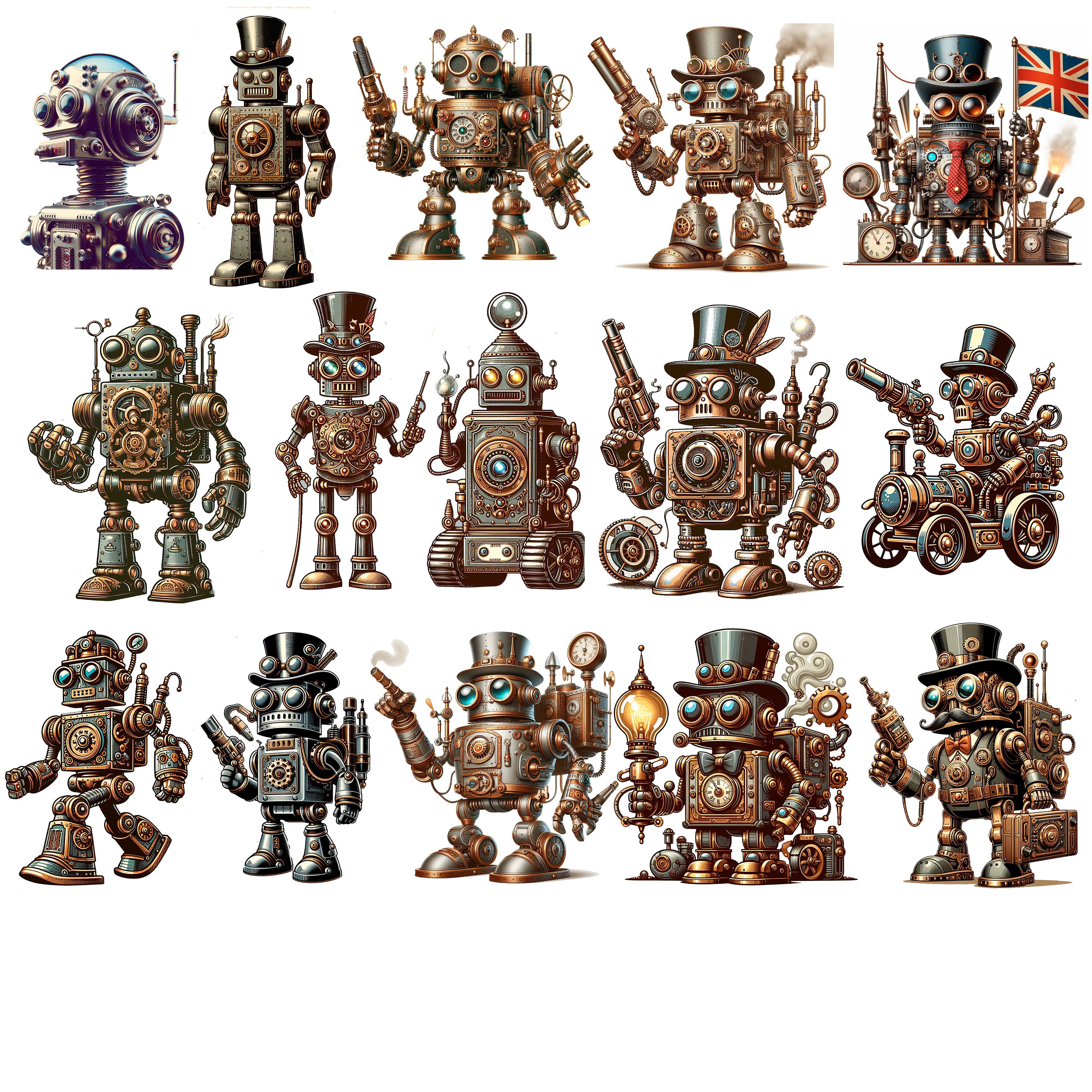 Retro & Steampunk Robots: Where History Meets Tomorrow - Etsy