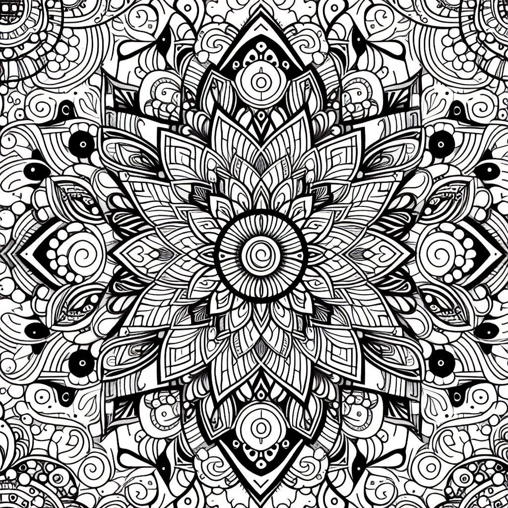 Find Your Center, Mandala Coloring Pages, Mandala Meditation Coloring ...