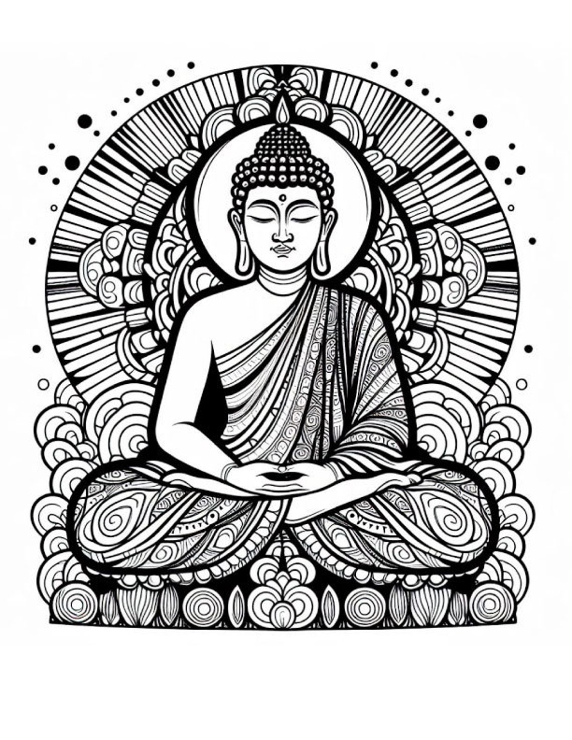 10 Buddha Coloring Pages, Find Inner Peace: Buddha Coloring Pages, Zen ...