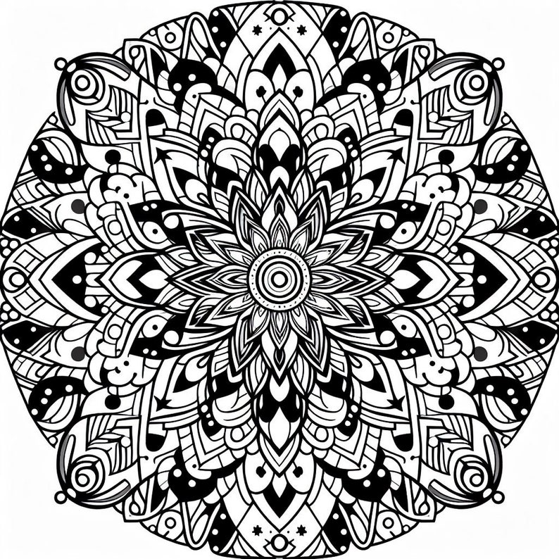 Find Your Center, Mandala Coloring Pages, Mandala Meditation Coloring ...