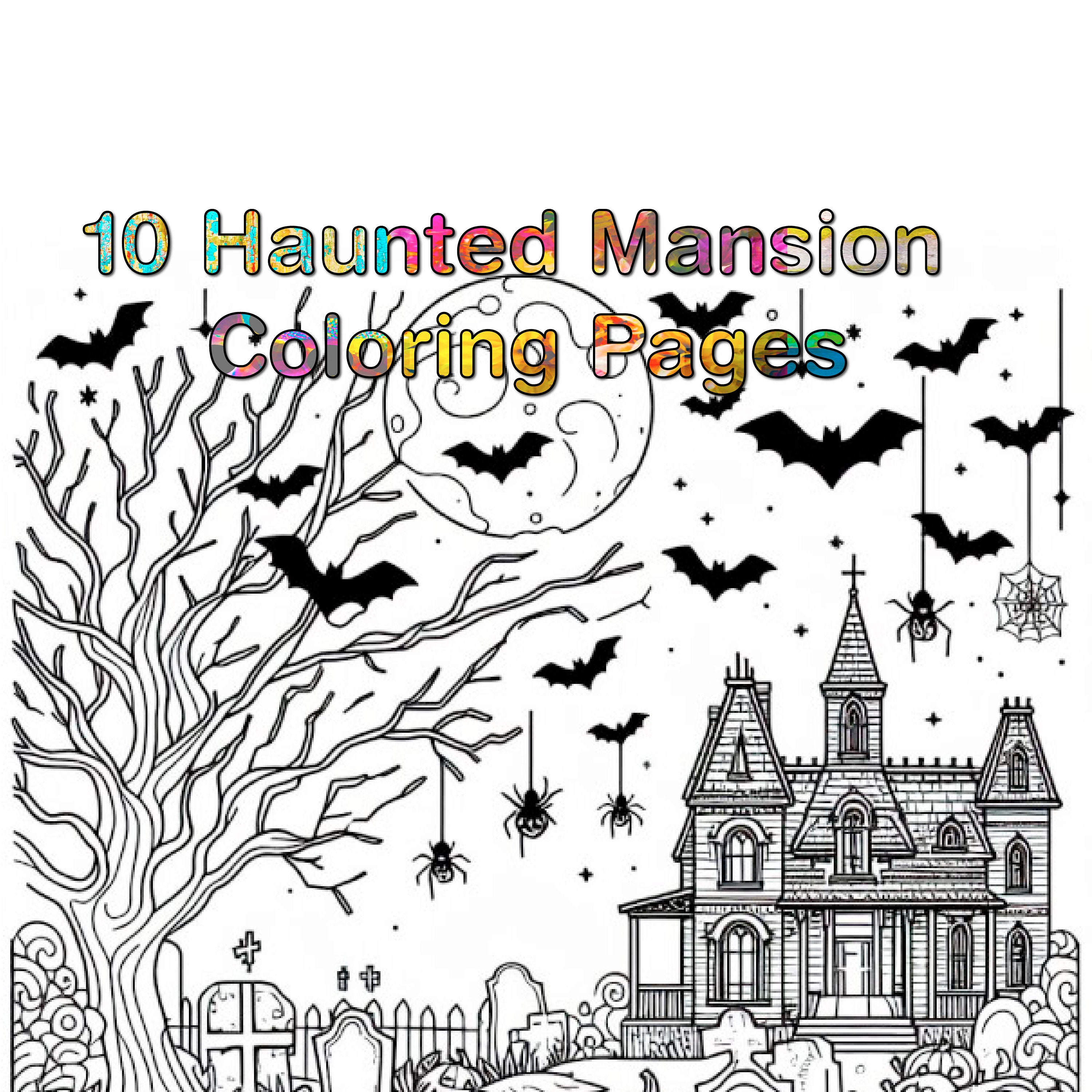 Enter the Thrills: Haunted Mansion Coloring Pages, Haunted Mansion ...