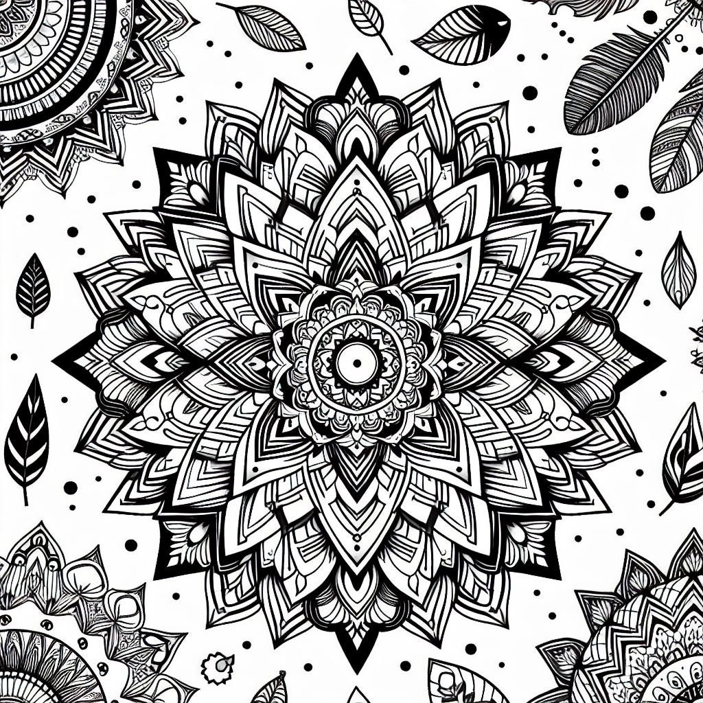 Find Your Center, Mandala Coloring Pages, Mandala Meditation Coloring ...