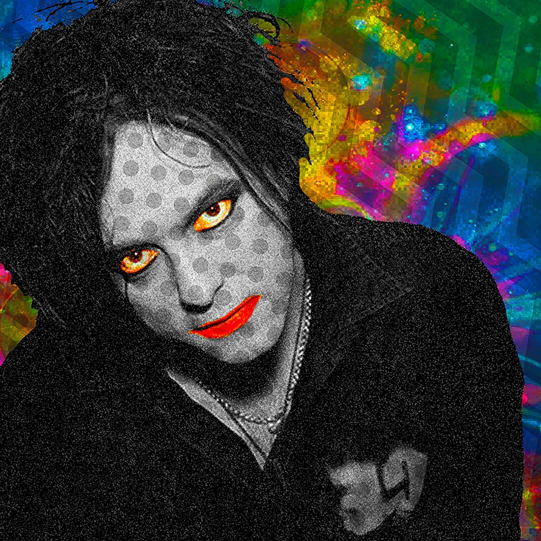 Robert Smith Art Print: Psychedelic Goth Decor (digital Download 16x16 ...