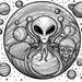 Blast off on a UFO Coloring Adventure: Explore Imaginary Alien Planets ...