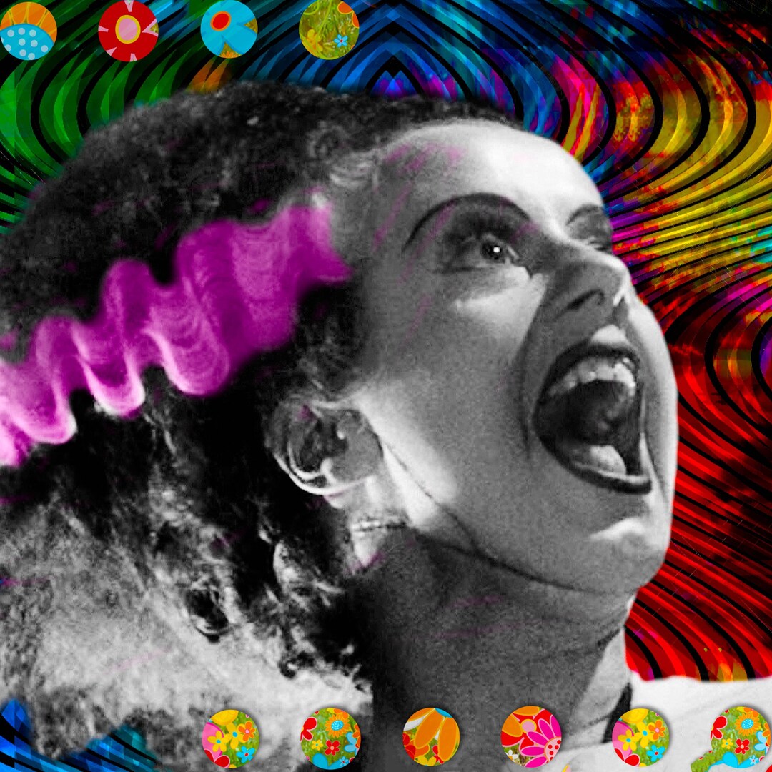Bride of Frankenstein Psychedelic Print | Classic Monster Pop Art ...