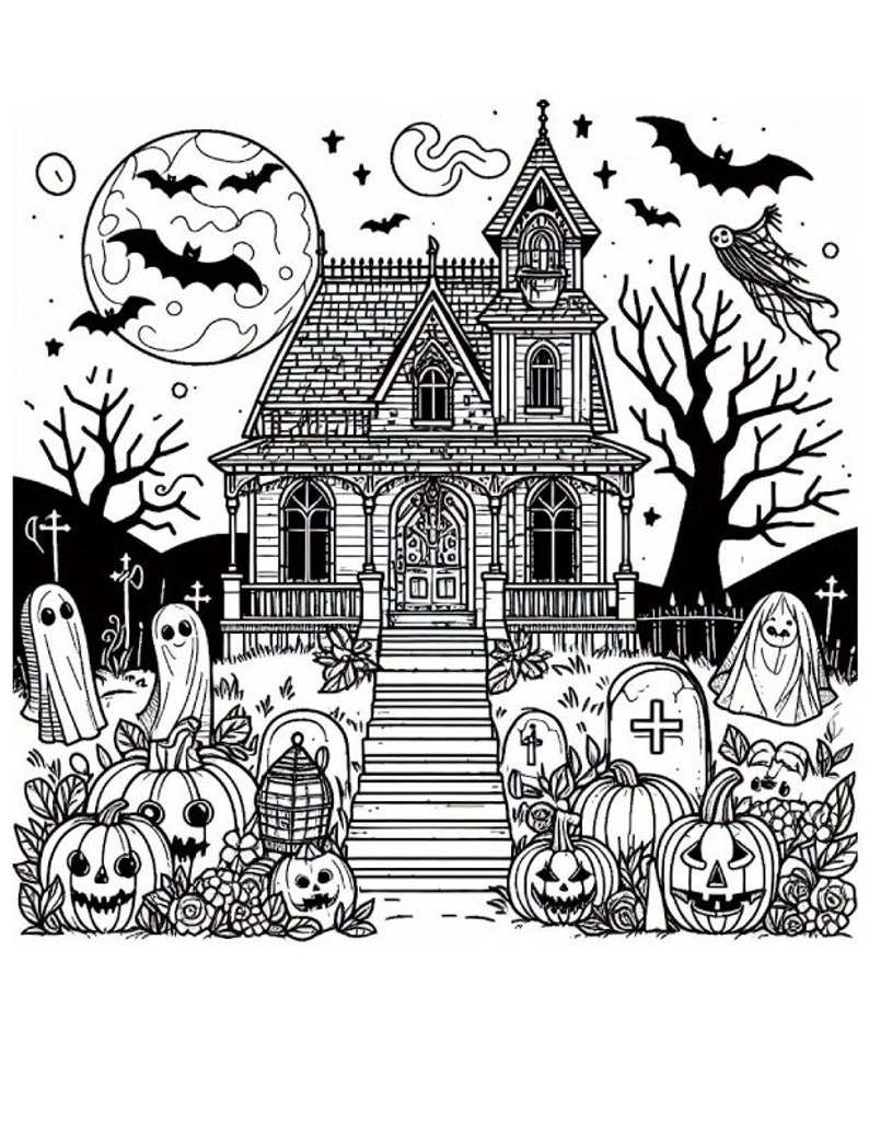 Enter the Thrills: Haunted Mansion Coloring Pages, Haunted Mansion ...