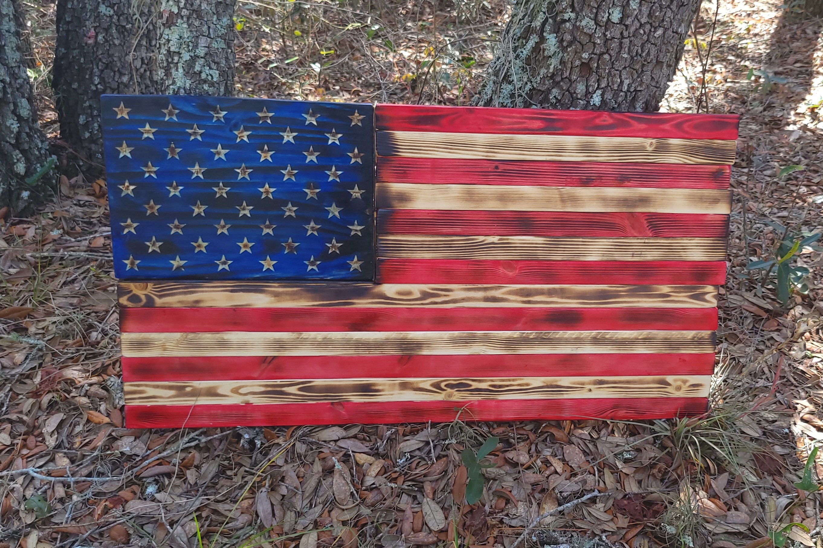 Rustic Distressed American Flag - Etsy