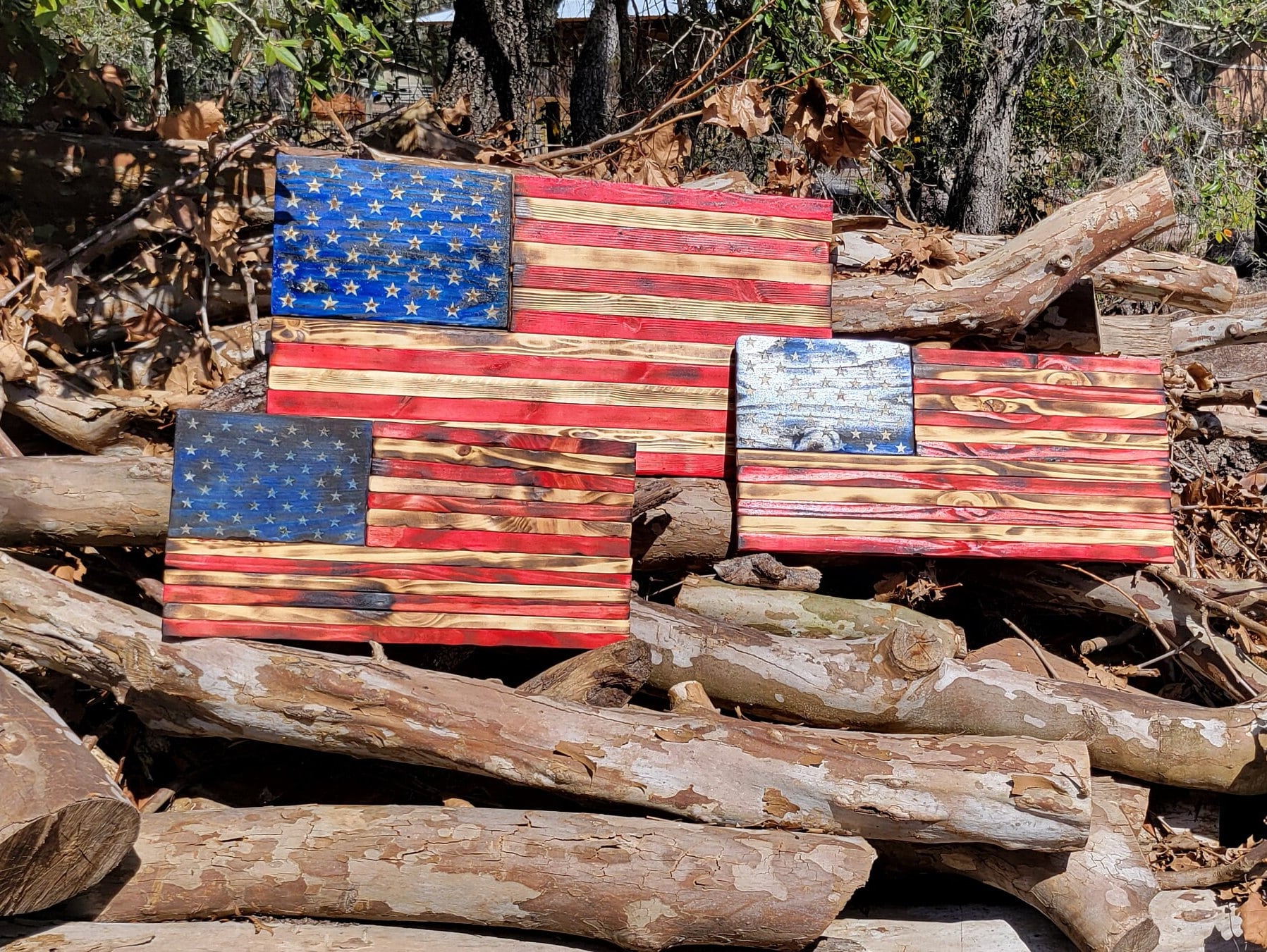 Rustic Distressed American Flag - Etsy