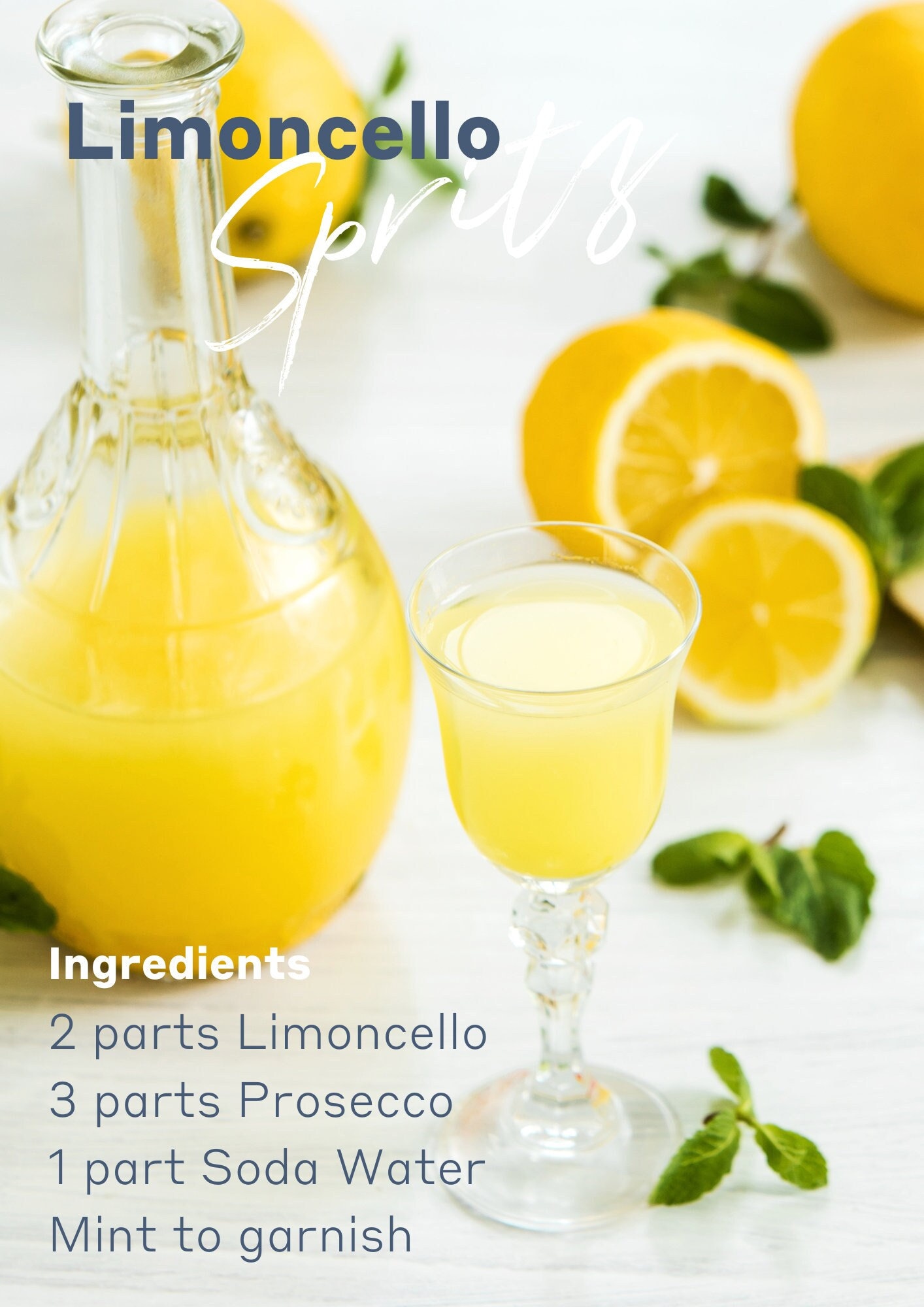 Limoncello Spritz Recipe Poster - Etsy