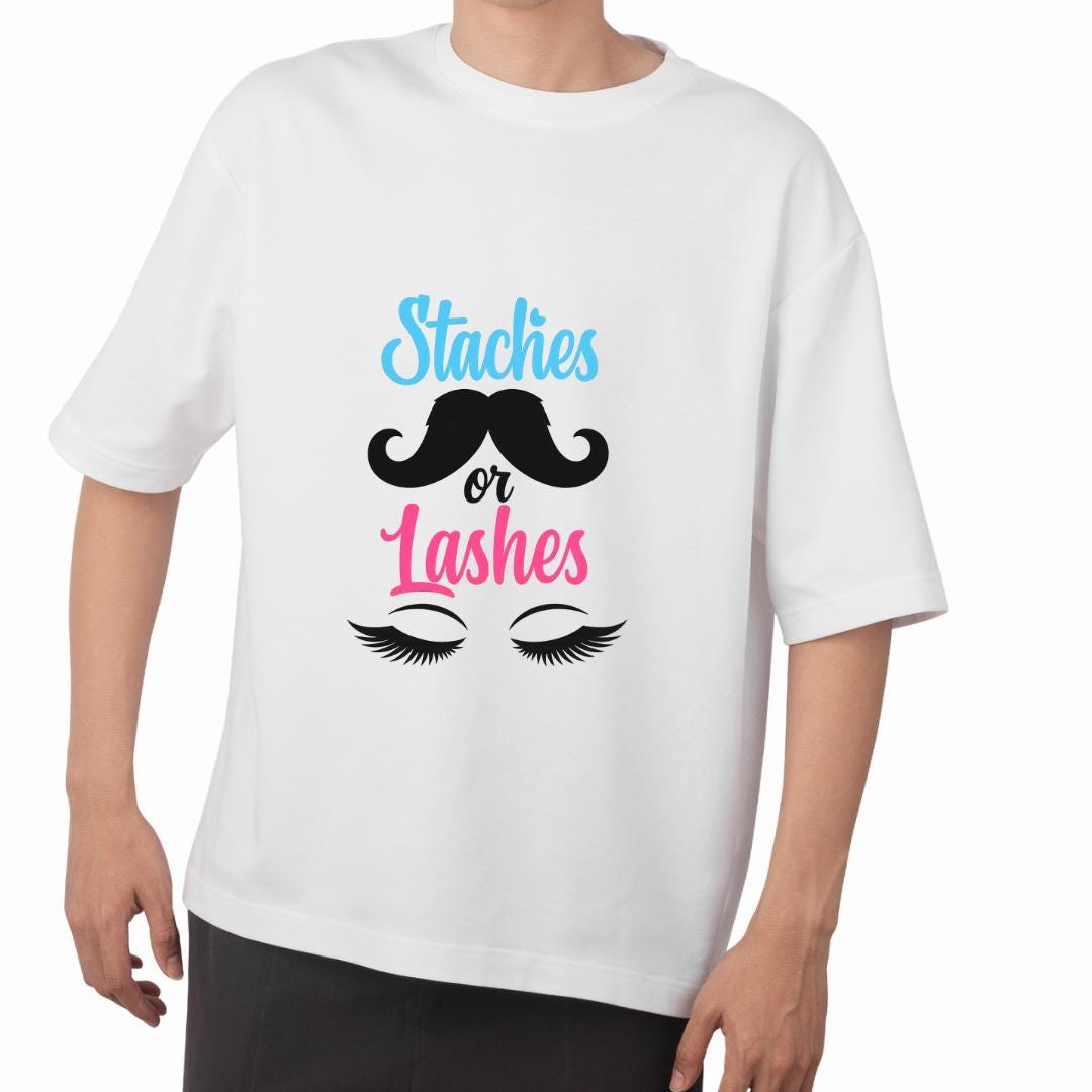 Staches or Lashes PNG Design, Mustache and Eyelash Design, Gender ...