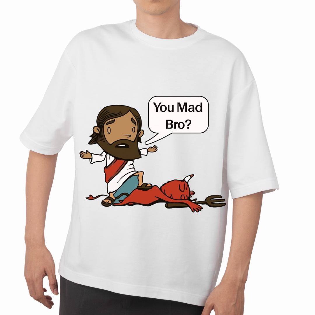 Funny Jesus Meme PNG "you Mad Bro?" Christian Humor Digital Download ...
