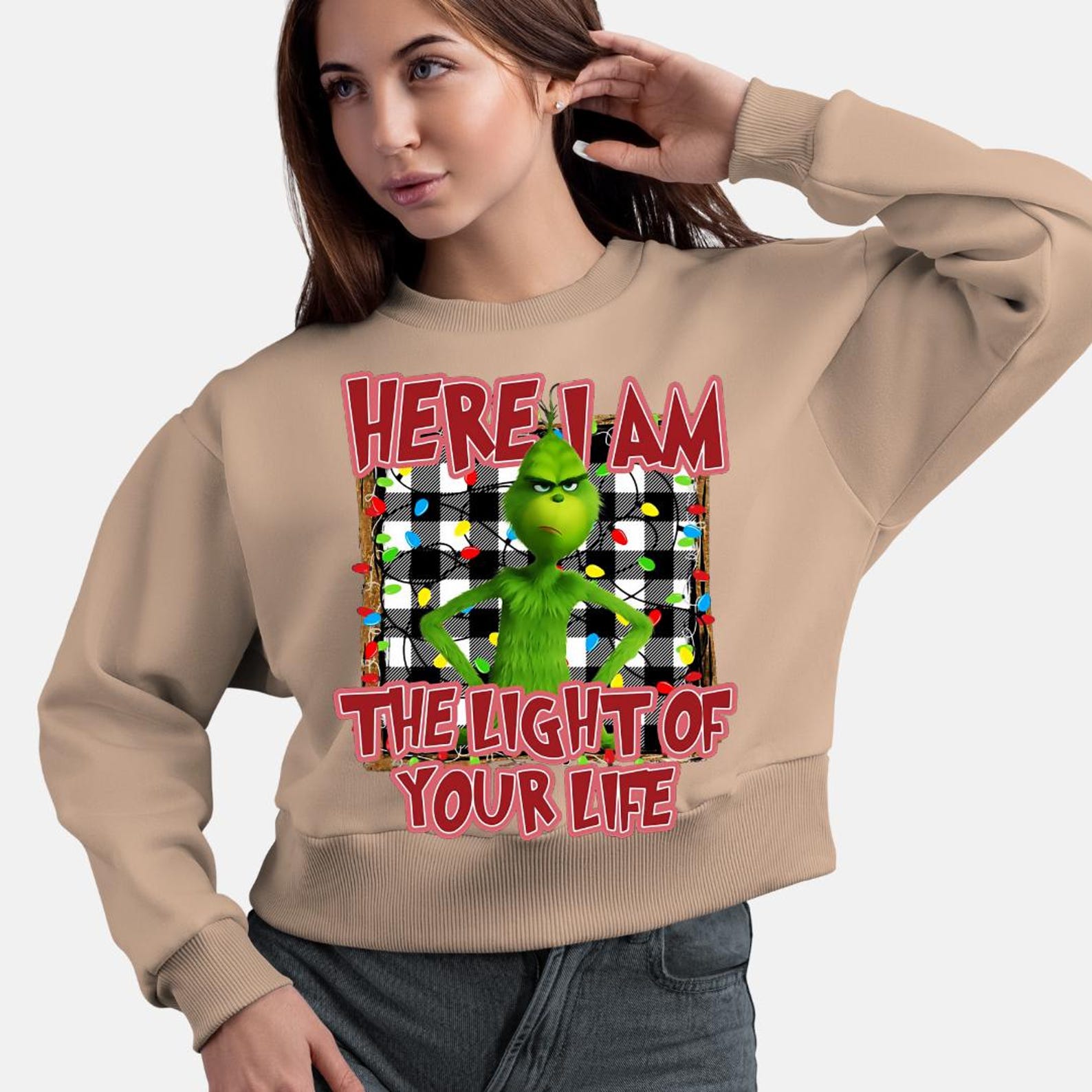 Here I Am the Light of Your Life Grinch PNG Sublimation Design, Funny ...
