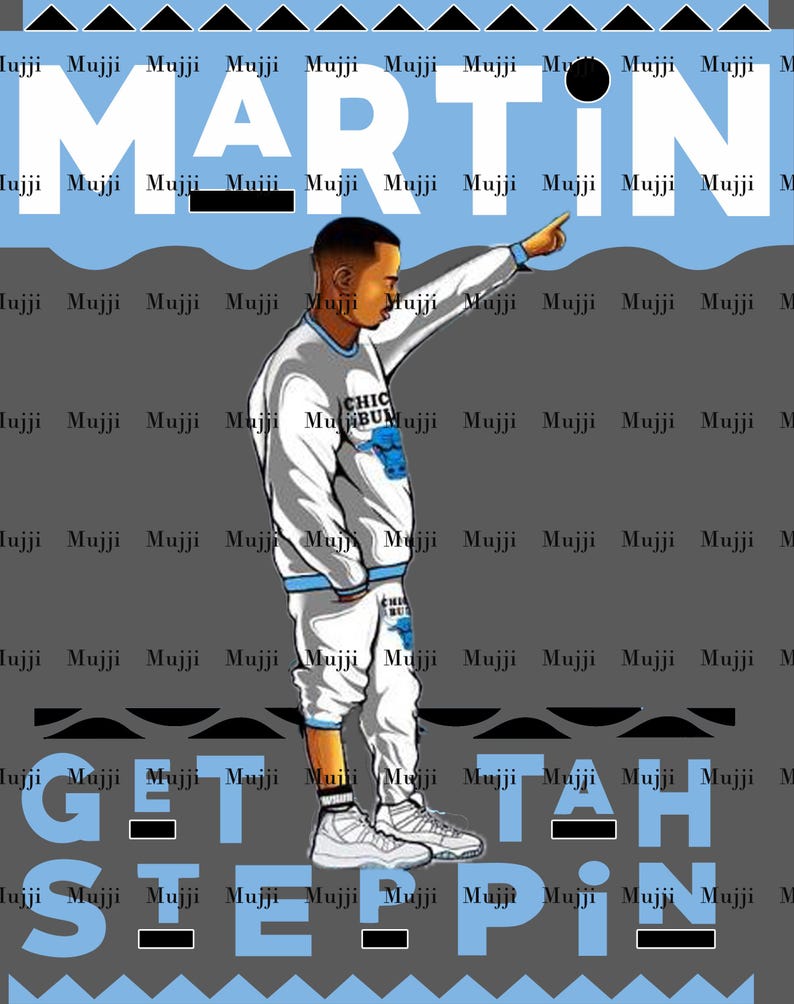 Martin in Blue | Martin Get Tah Steppin | SVG and PNG | Sublimation ...