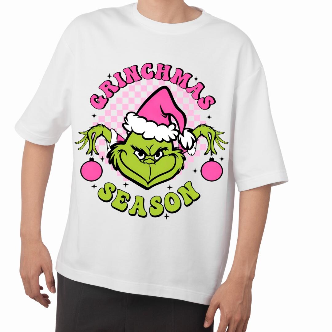 Grinchmas Season PNG Sublimation Design, Pink Grinch Christmas ...