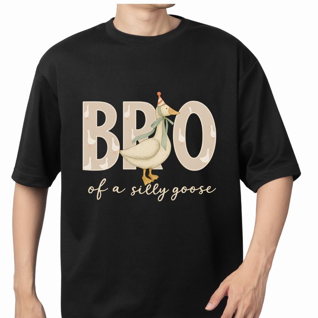 Bro of a Silly Goose PNG, Funny Goose Party Hat Gift, Cute Farm Animal ...