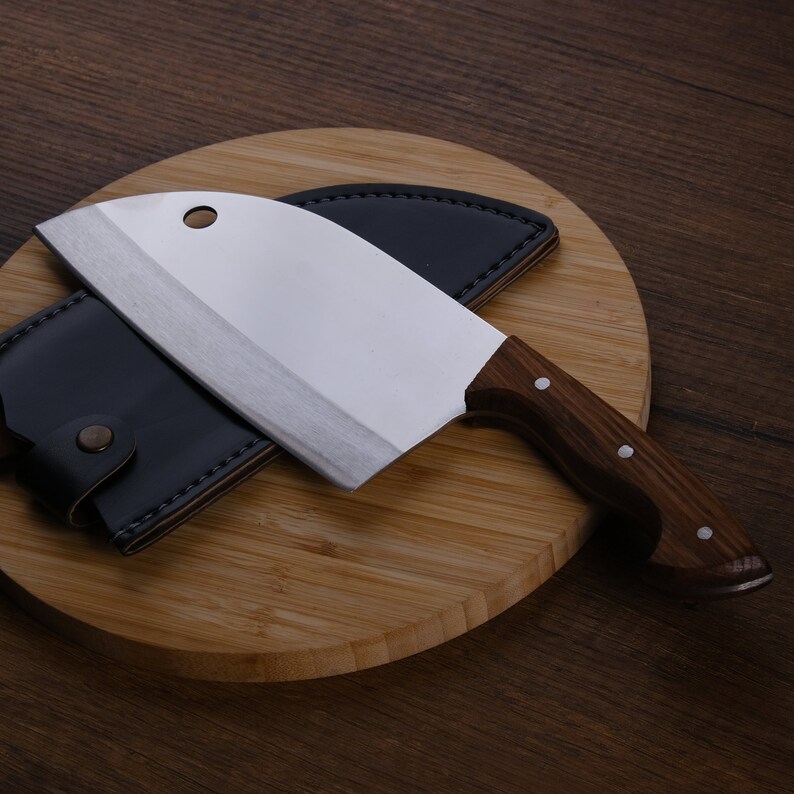 Personalized Daddy Knife With Sheath, Handmade Cleaver for Dad, Fathers ...