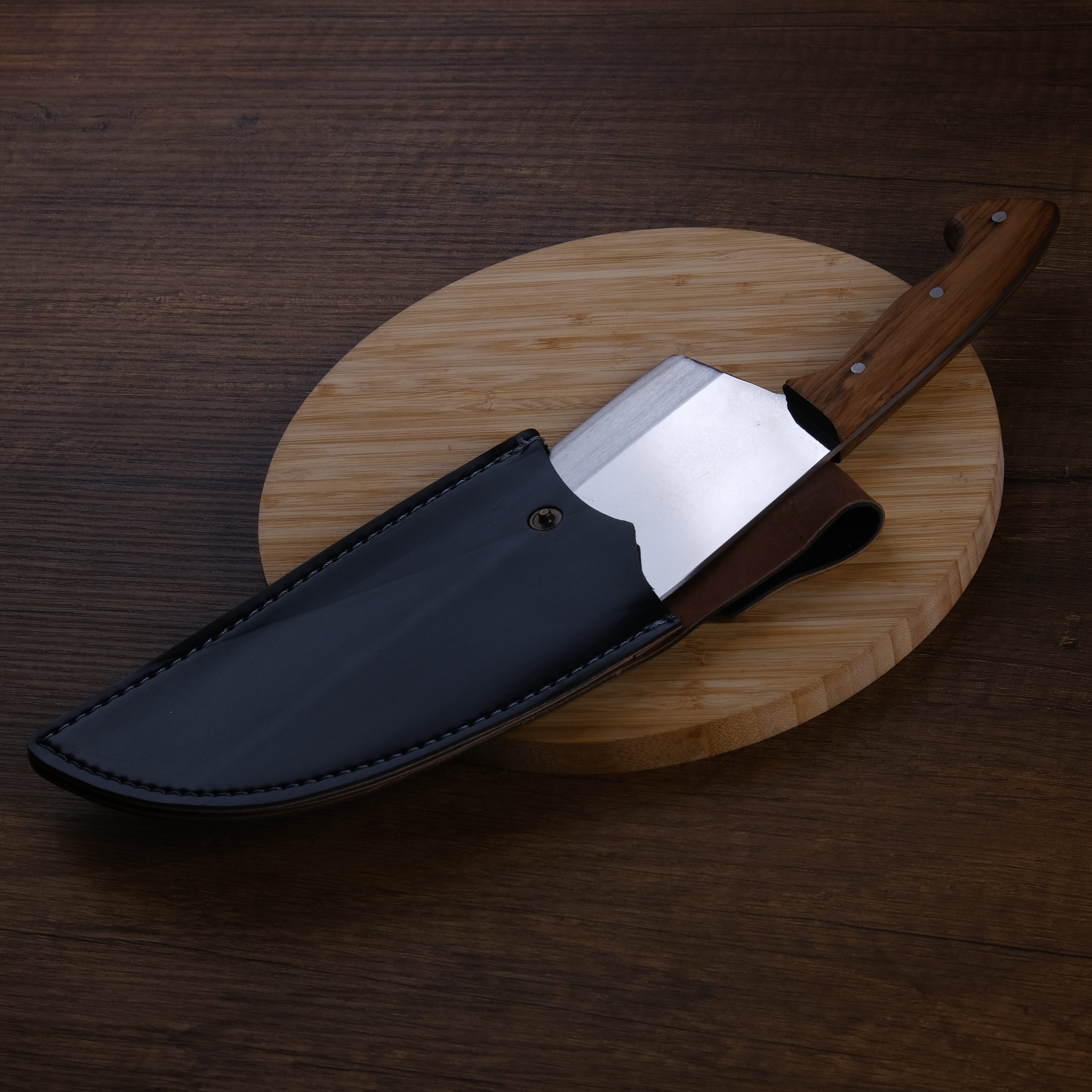 Personalized Daddy Knife With Sheath, Handmade Cleaver for Dad, Fathers ...