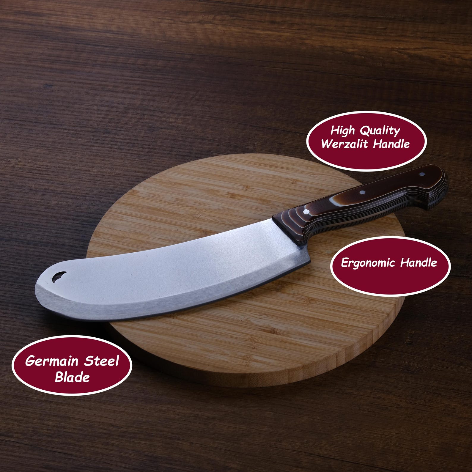 Steel Engraved Chef Knife, Damascus Knife, 4116 German Steel Knife ...