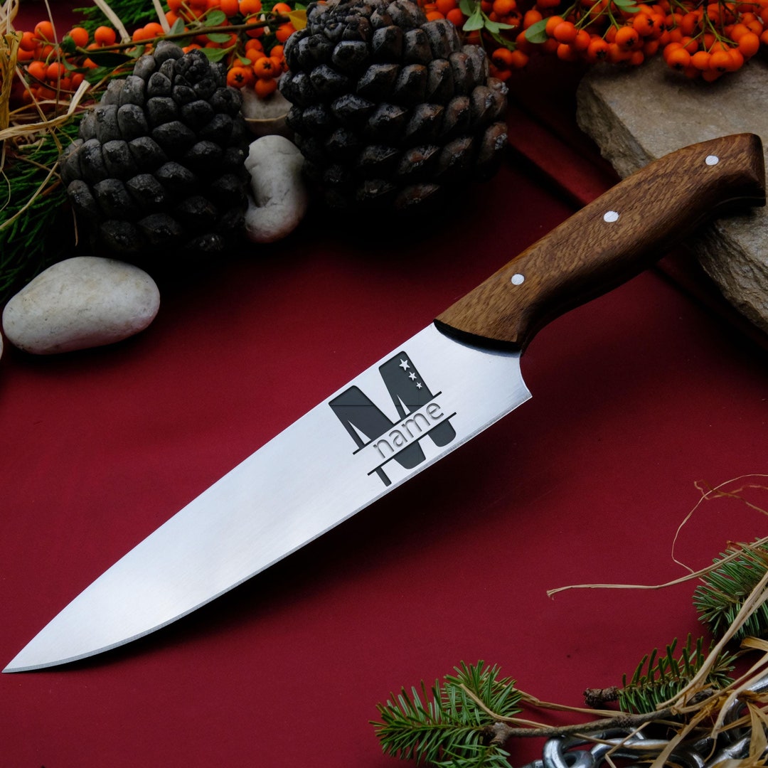 Engraved Kitchen Knife, Personalized Chef Knife, Professional Kitchen ...