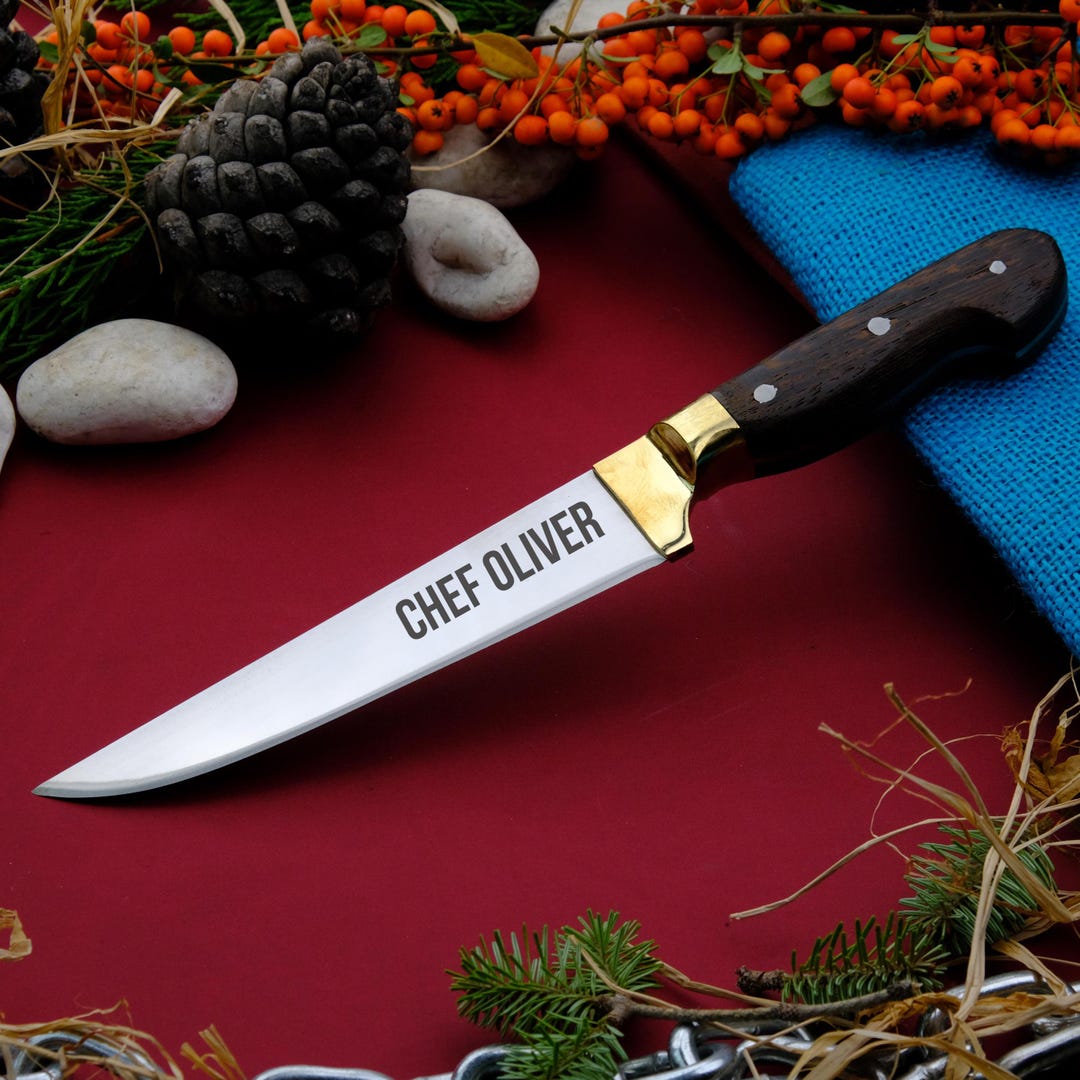 Personalized Chef Knife, Ergonomic Root Handle Knife, Fathers Day Gift ...
