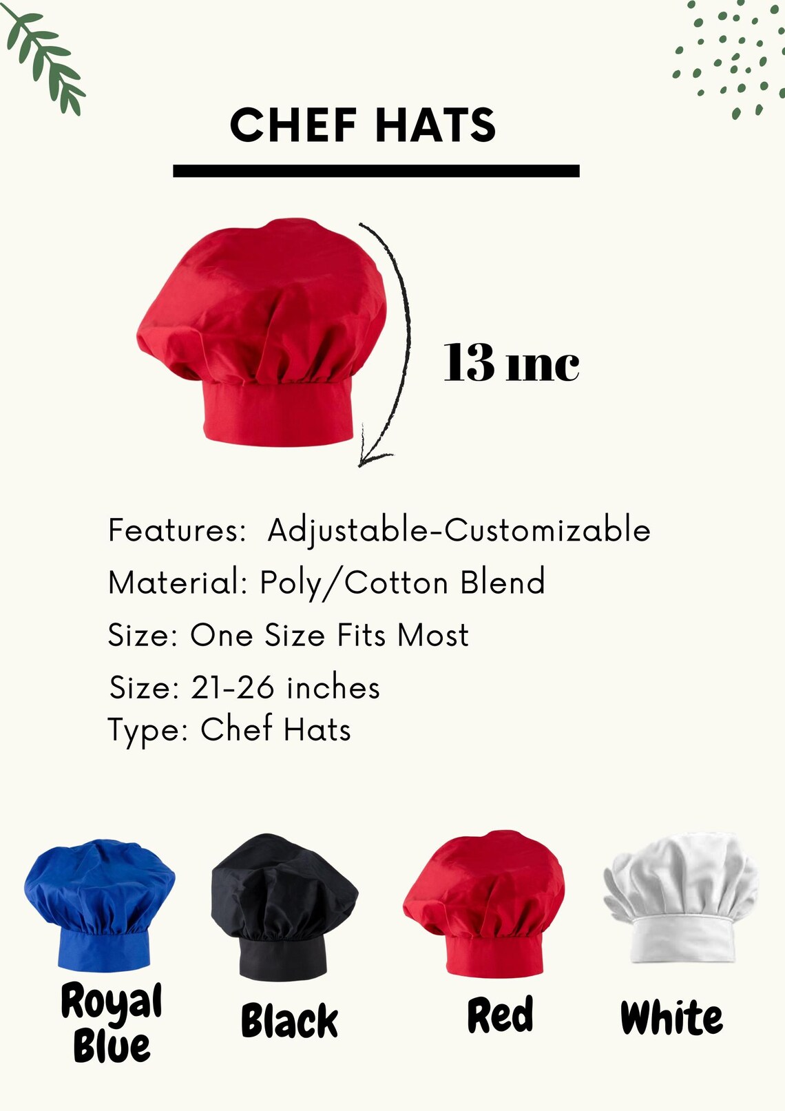 Professional Chef Hat, Best Gift Printed Chef Hat, Chef Gift for Dad ...